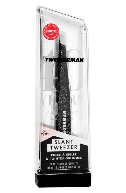 TWEEZERMAN Dusted Slant Tweezer - Onyx