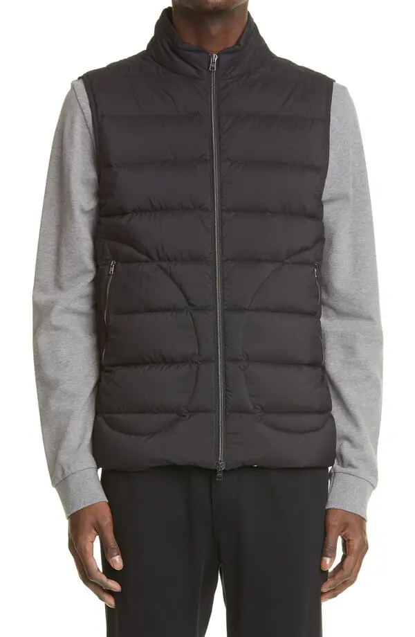 Herno Legend Matte Nylon Down Puffer Vest Black Editorialist