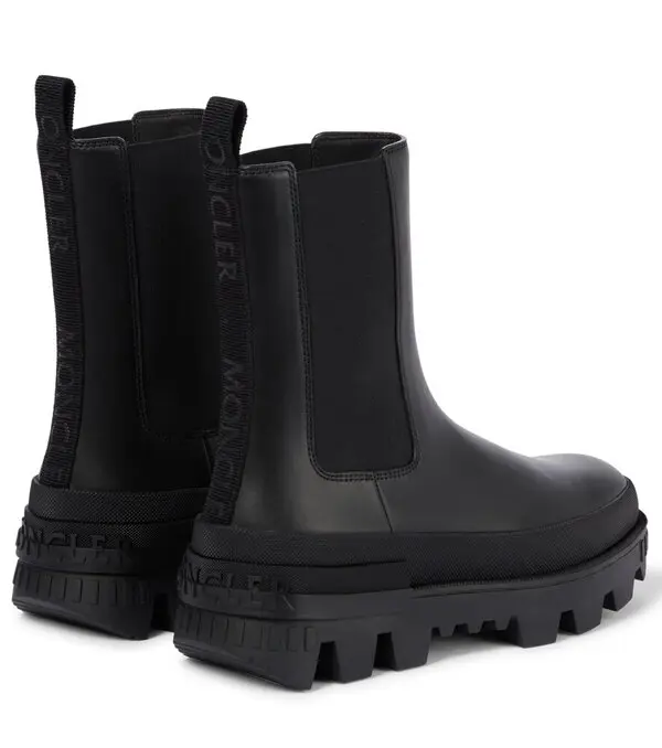 Moncler Coralyne Leather Chelsea Boots