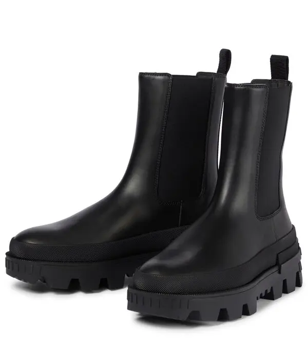 Moncler Coralyne Leather Chelsea Boots