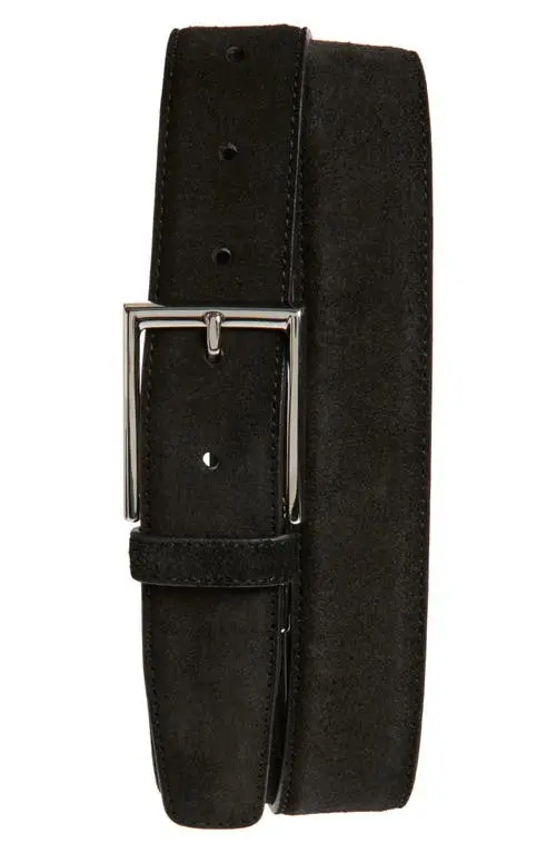 Canali Suede Belt - Black