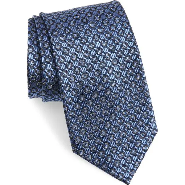Nordstrom Medallion Silk Neck Tie - Navy