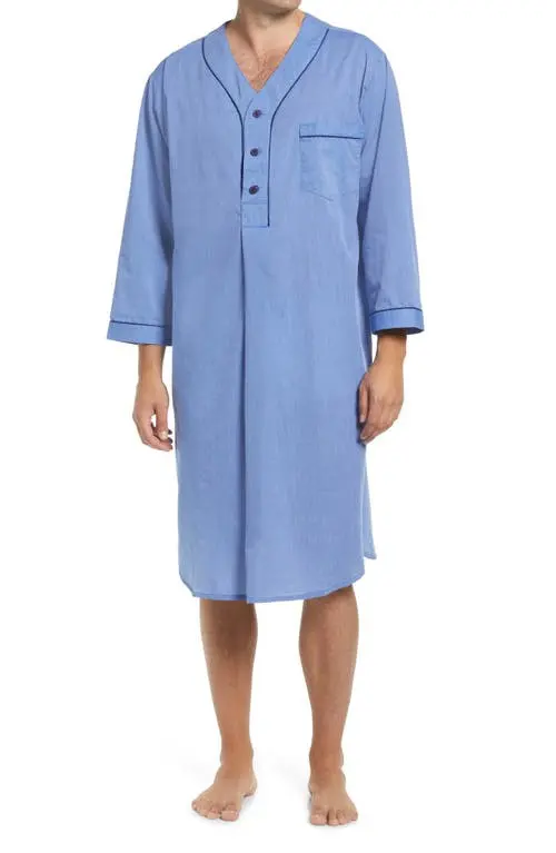 Majestic International Cotton Blend Nightshirt - Blue