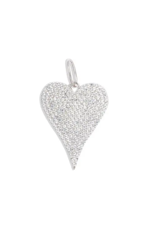 SHYMI Pavé Heart Charm - Silver/white