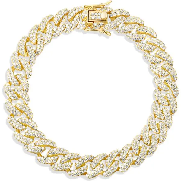 SHYMI Cuban Chain Pavé Bracelet - Gold