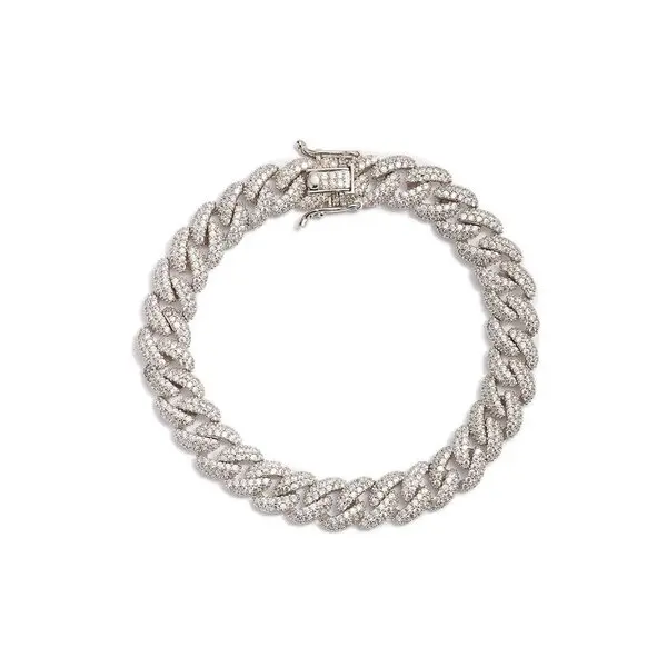 SHYMI Cuban Chain Pavé Bracelet - Silver