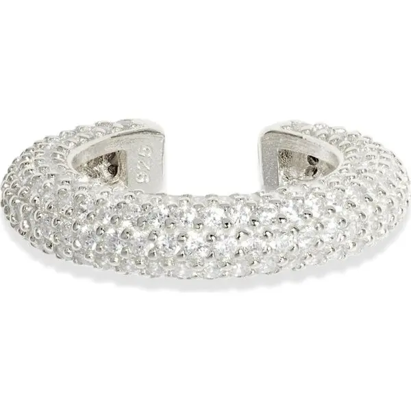 SHYMI Pavé Ear Cuff - Silver/white