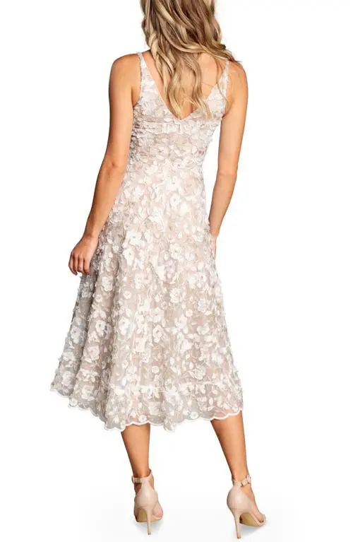 Dress The Population Elisa Embroidered Fit & Flare Midi Dress