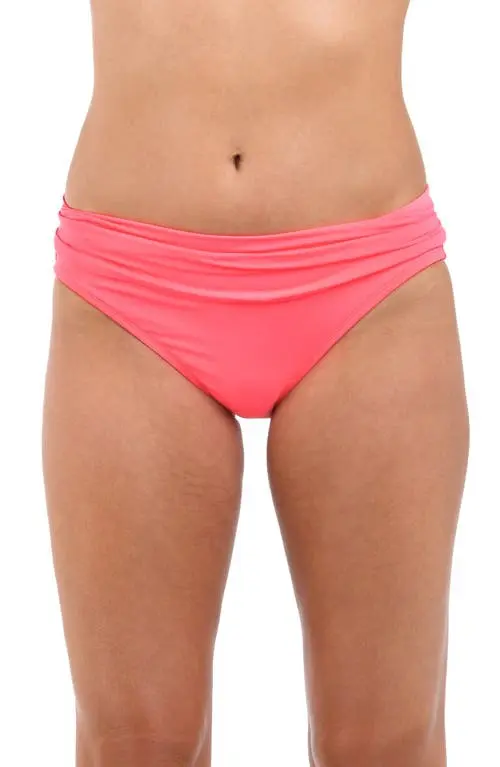 La Blanca Island Goddess Hipster Bikini Bottoms - Coral Reef