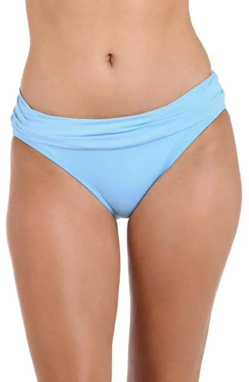 La Blanca Island Goddess Hipster Bikini Bottoms - Crystal Blue