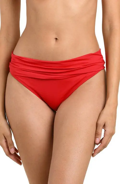 La Blanca Island Goddess Hipster Bikini Bottoms - Ruby