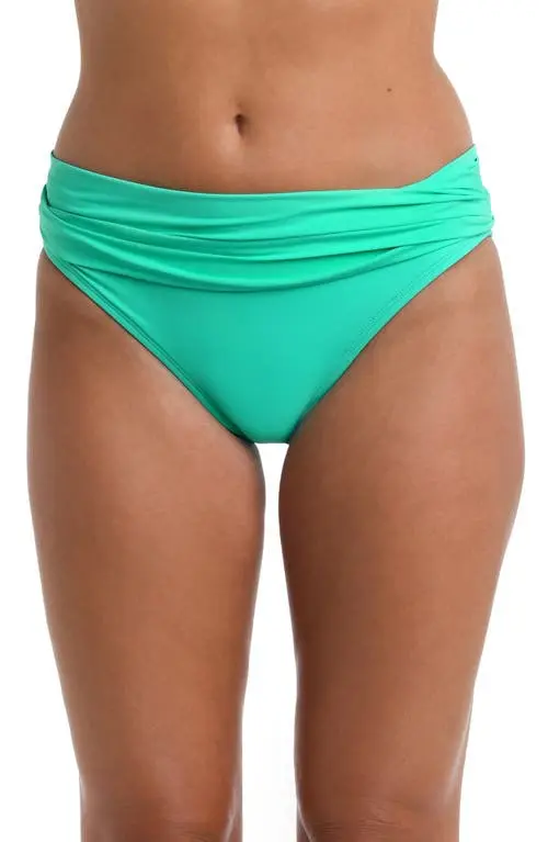 La Blanca Island Goddess Hipster Bikini Bottoms - Seafoam
