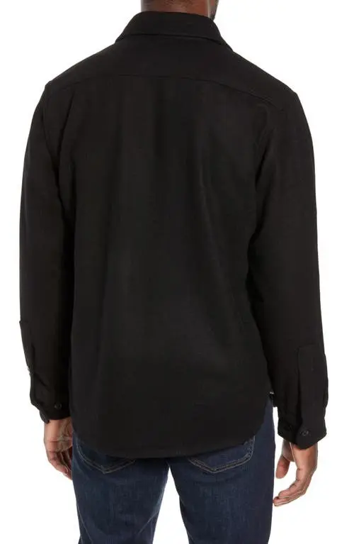 SCHOTT Cpo Wool Blend Work Shirt - Black