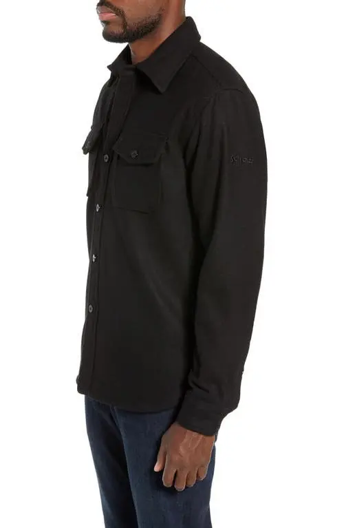 SCHOTT Cpo Wool Blend Work Shirt - Black