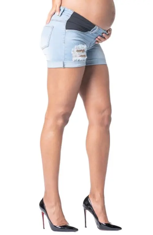 PREGGO LEGGINGS Soma Maternity Denim Shorts