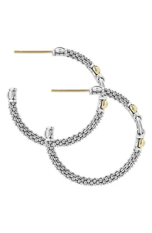 Lagos Caviar Link Hoop Earrings