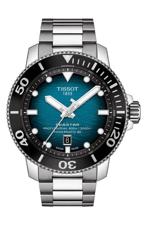 TISSOT Seastar 2000 Professional Powermatic 80 Bracelet Watch - Blue Gradient