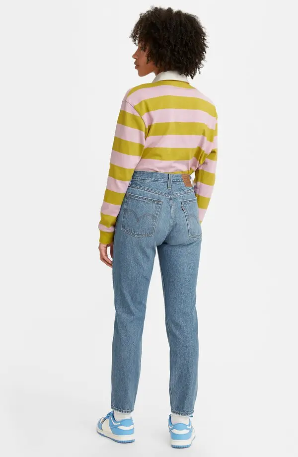 LEVI'S Wedgie Icon Ripped High Waist Ankle Slim Jeans