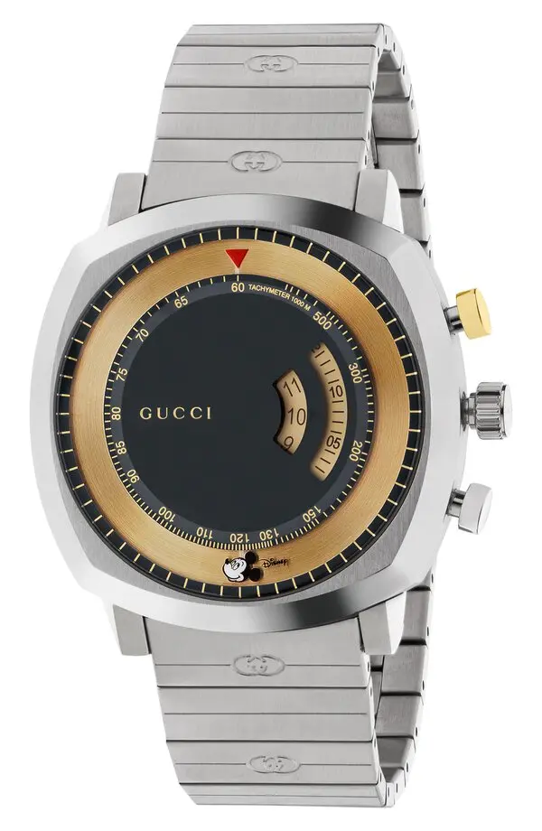 Gucci X Disney Mickey Mouse Grip Chronograph Bracelet Watch