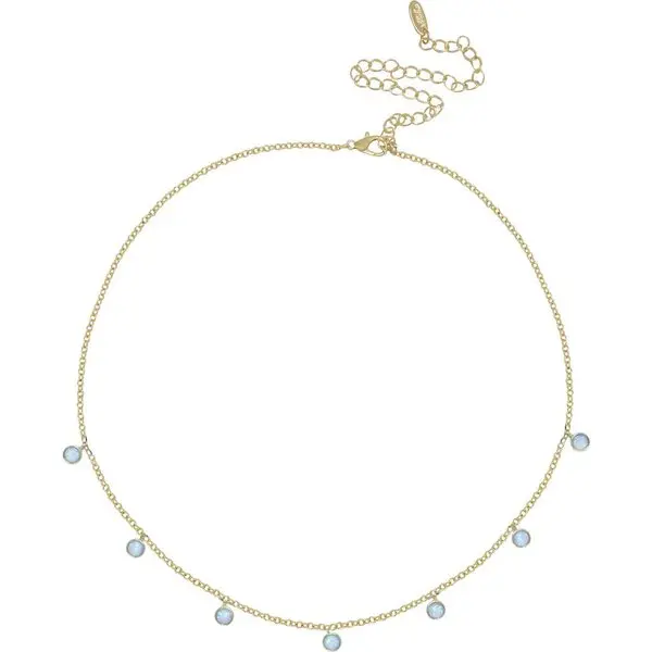 Ettika Opal Disc Station Necklace