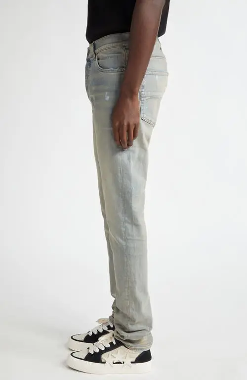 Amiri Stack Slim Fit Jeans - Antique Indigo