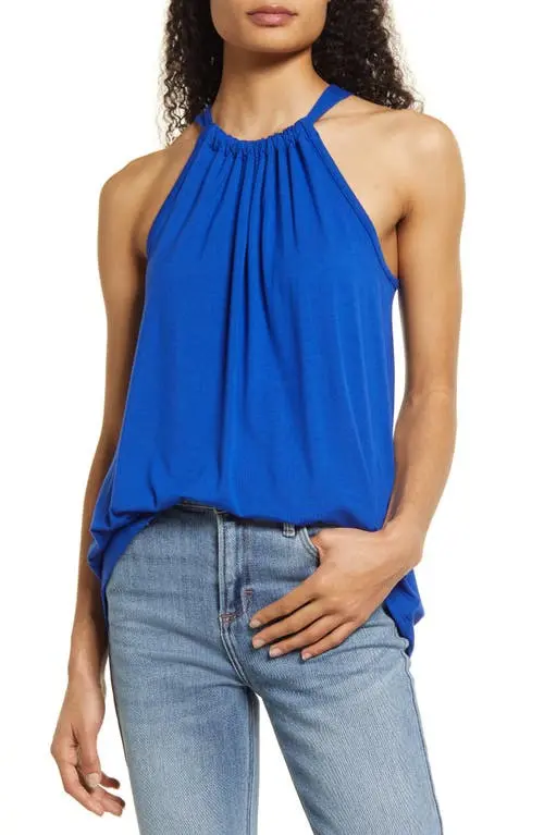Loveappella Halter Neck Tank - Cobalt