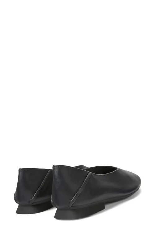 Camper Casi Myra Ballerina Flat - Black Smooth