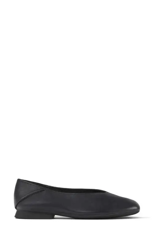 Camper Casi Myra Ballerina Flat - Black Smooth