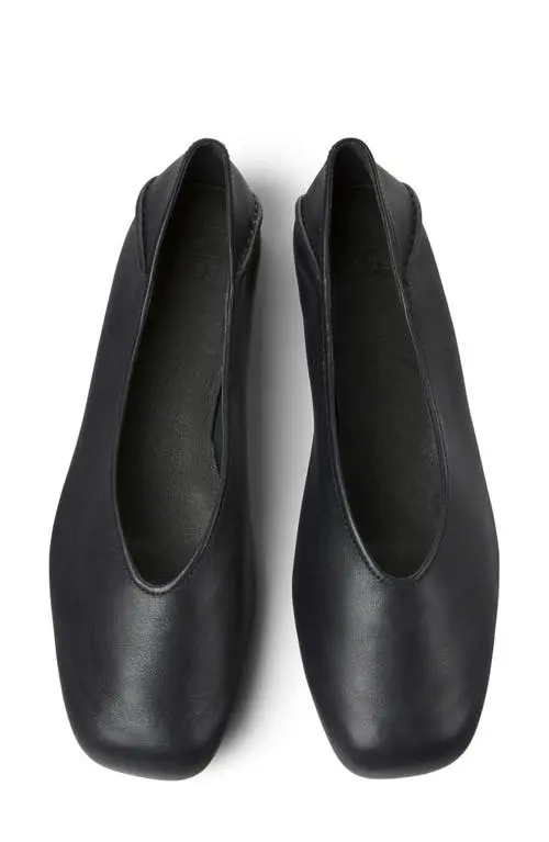 Camper Casi Myra Ballerina Flat - Black Smooth