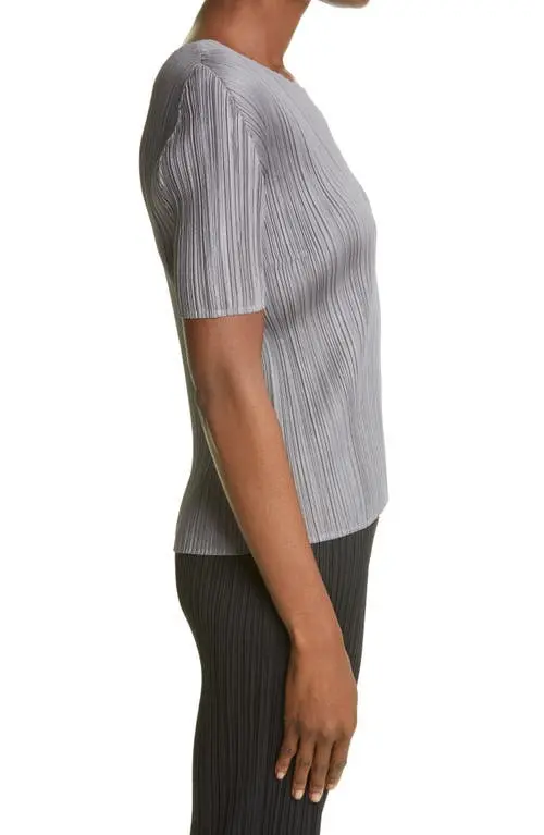 Issey Miyake Pleated Top - Grey