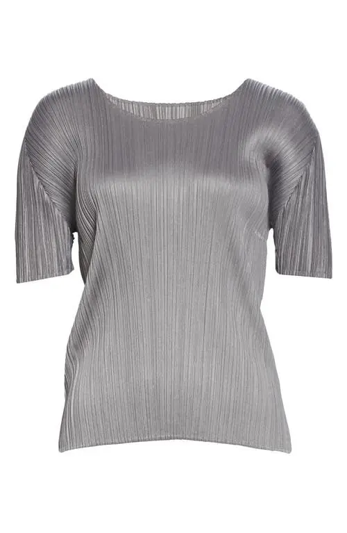 Issey Miyake Pleated Top - Grey