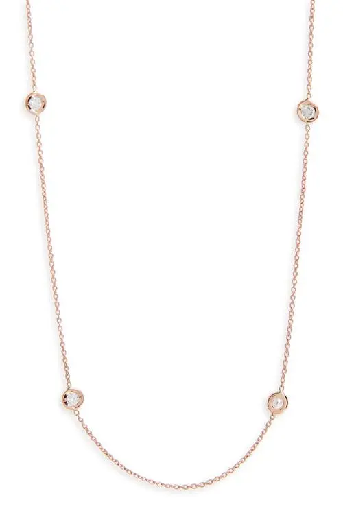 Roberto Coin 5-station Diamond Necklace - Rose Gold