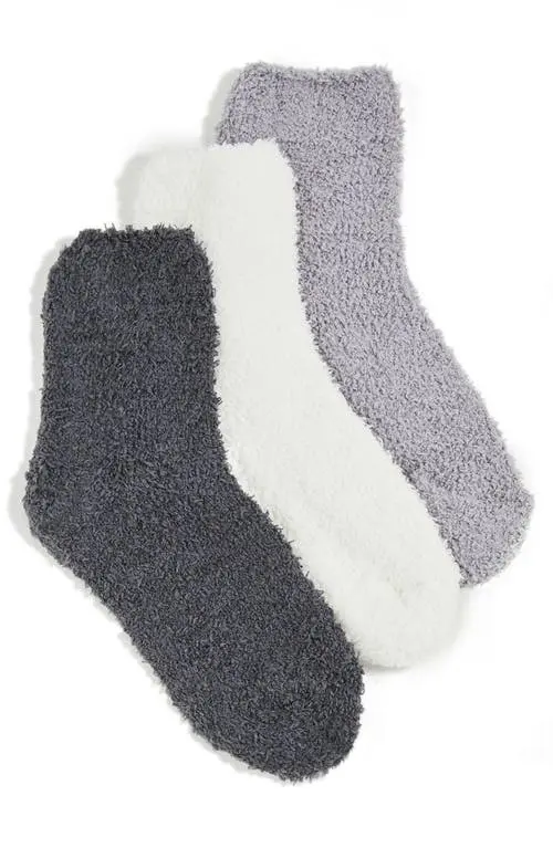 STEMS 3-pack Lounge Ankle Socks - Ivory/grey/charcoal