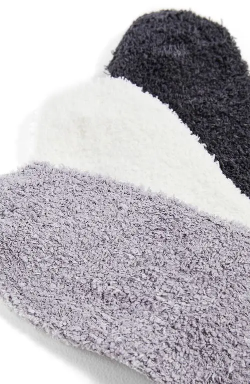 STEMS 3-pack Lounge Ankle Socks - Ivory/grey/charcoal