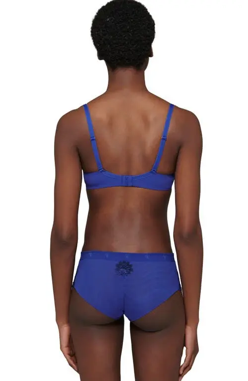 Simone Perele Wish Embroidered Boyshorts - Electric Blue