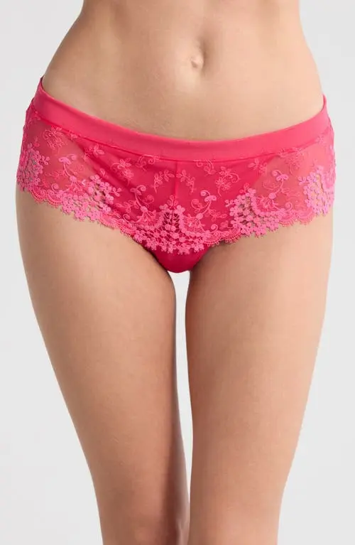 Simone Perele Wish Embroidered Boyshorts - Fabulous Pink