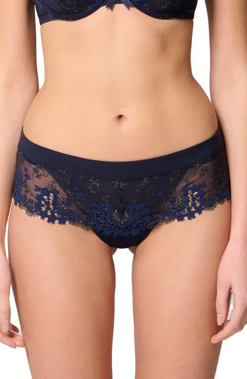 Simone Perele Wish Embroidered Boyshorts - Saphire