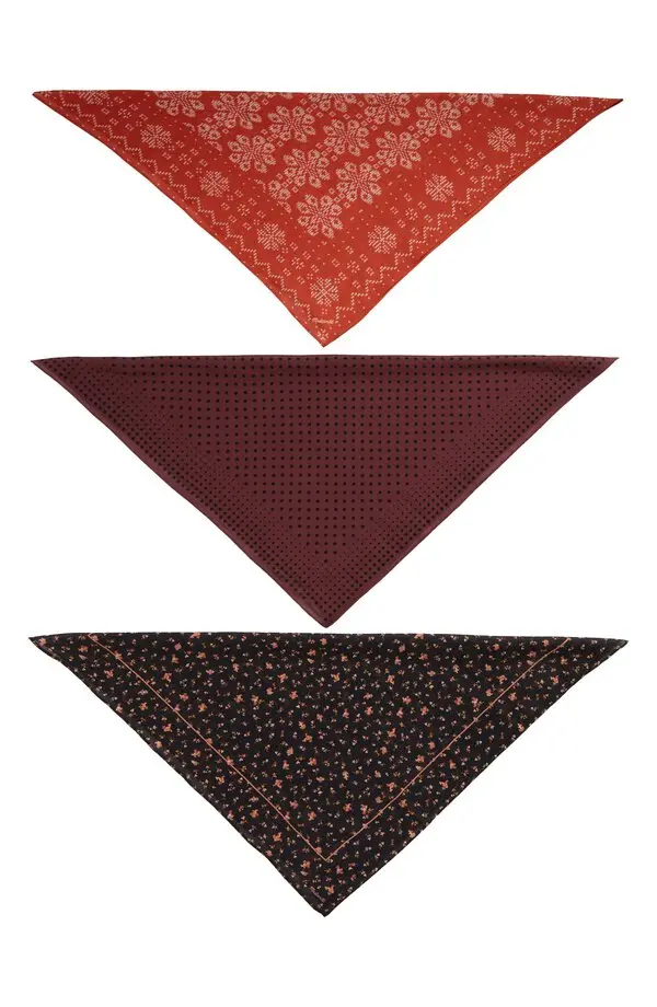 Madewell Assorted 3-pack Organic Cotton Bandanas