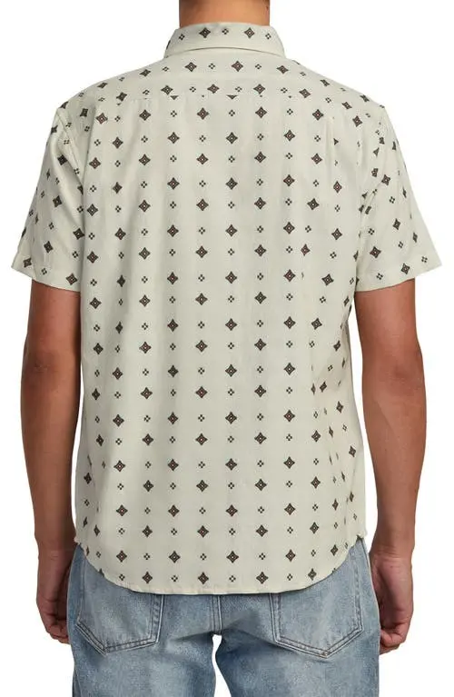 Rvca That'll Do Dobby Short Sleeve Button-down Shirt - Latte