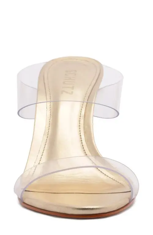 Schutz Ariella Stiletto Sandal - Platinum