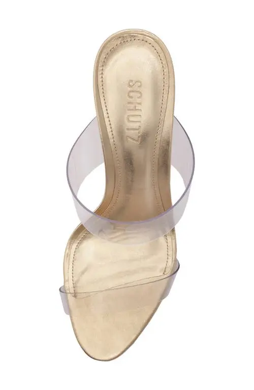 Schutz Ariella Stiletto Sandal - Platinum