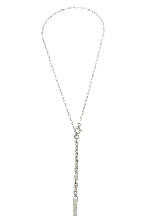ALLSAINTS Paper Clip Convertible Chain Necklace - Silver
