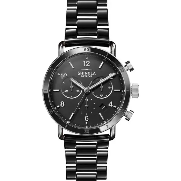 Shinola The Canfield Sport Bracelet Watch - Black