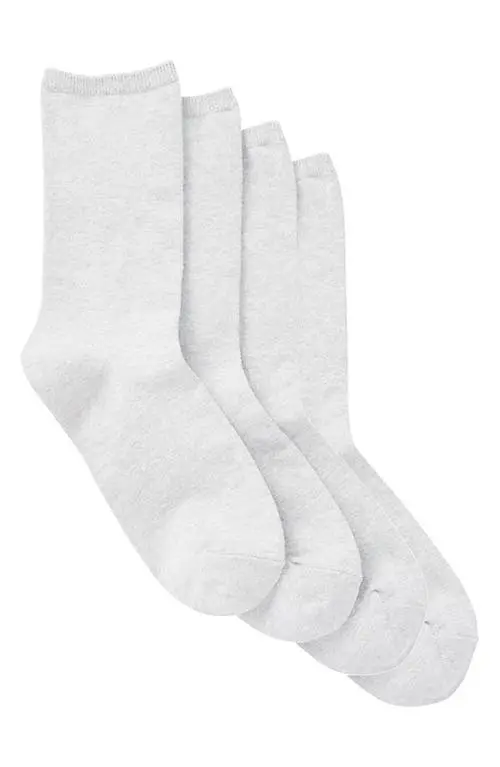 STEMS 4-pack Comfort Crew Socks - White