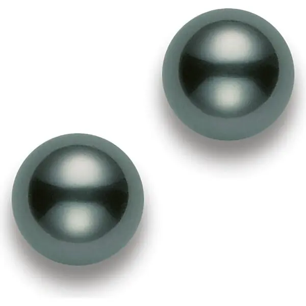 Mikimoto Black South Sea Pearl Stud Earrings - Black Pearl