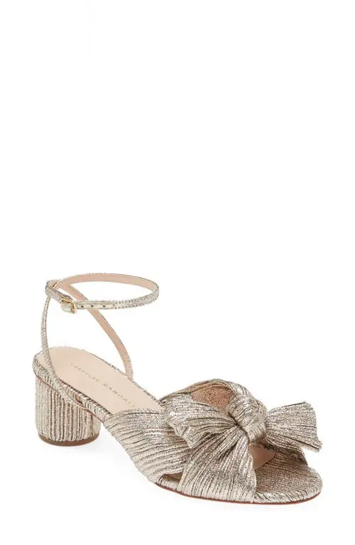 LOEFFLER RANDALL Dahlia Ankle-strap Knotted Sandals - Champagne