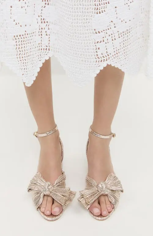 LOEFFLER RANDALL Dahlia Ankle-strap Knotted Sandals - Champagne