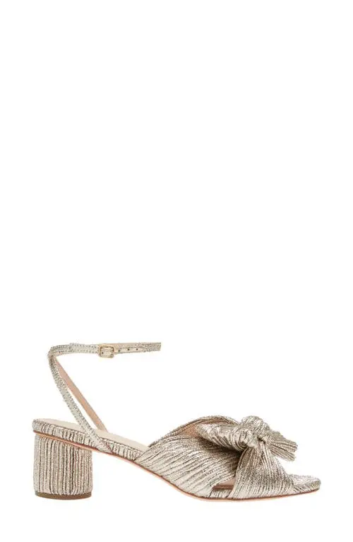 LOEFFLER RANDALL Dahlia Ankle-strap Knotted Sandals - Champagne