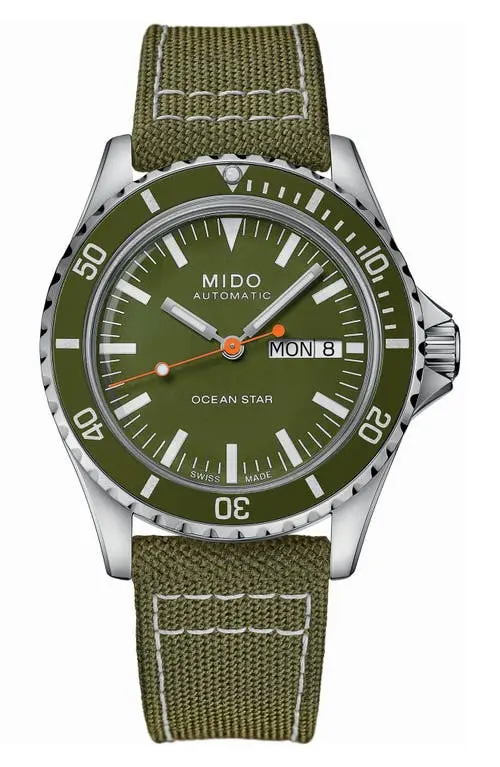 MIDO Ocean Star Tribute Automatic Strap Watch - Green