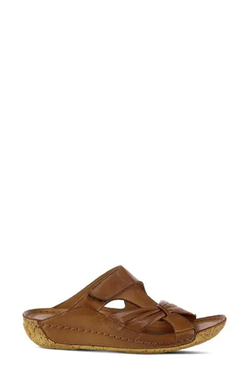 SPRING STEP SHOES Gretta Wedge Sandals - Brown